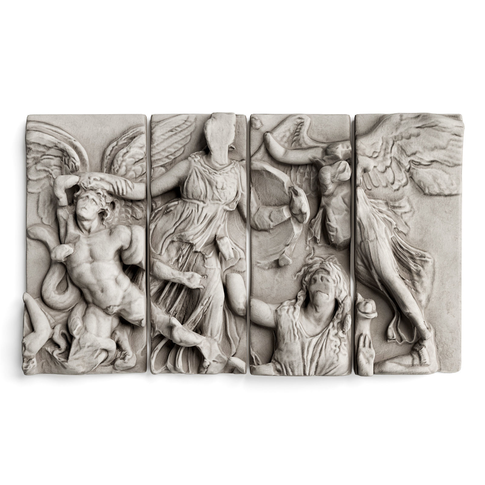 Angels wall relief 3D model | CGTrader