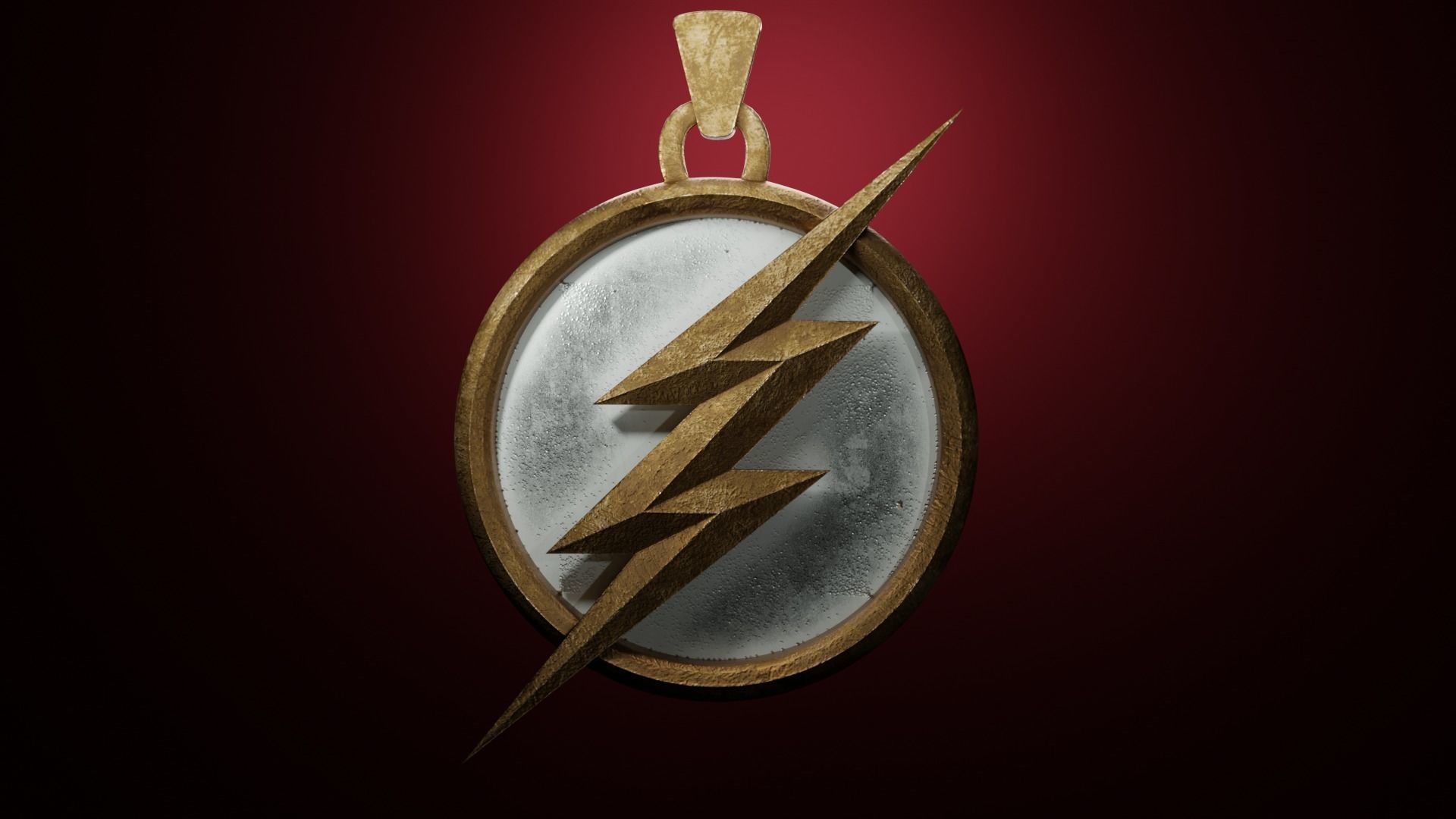 The flash logo for necklace or keychain OBJ STL FBX Formats 3D model ...