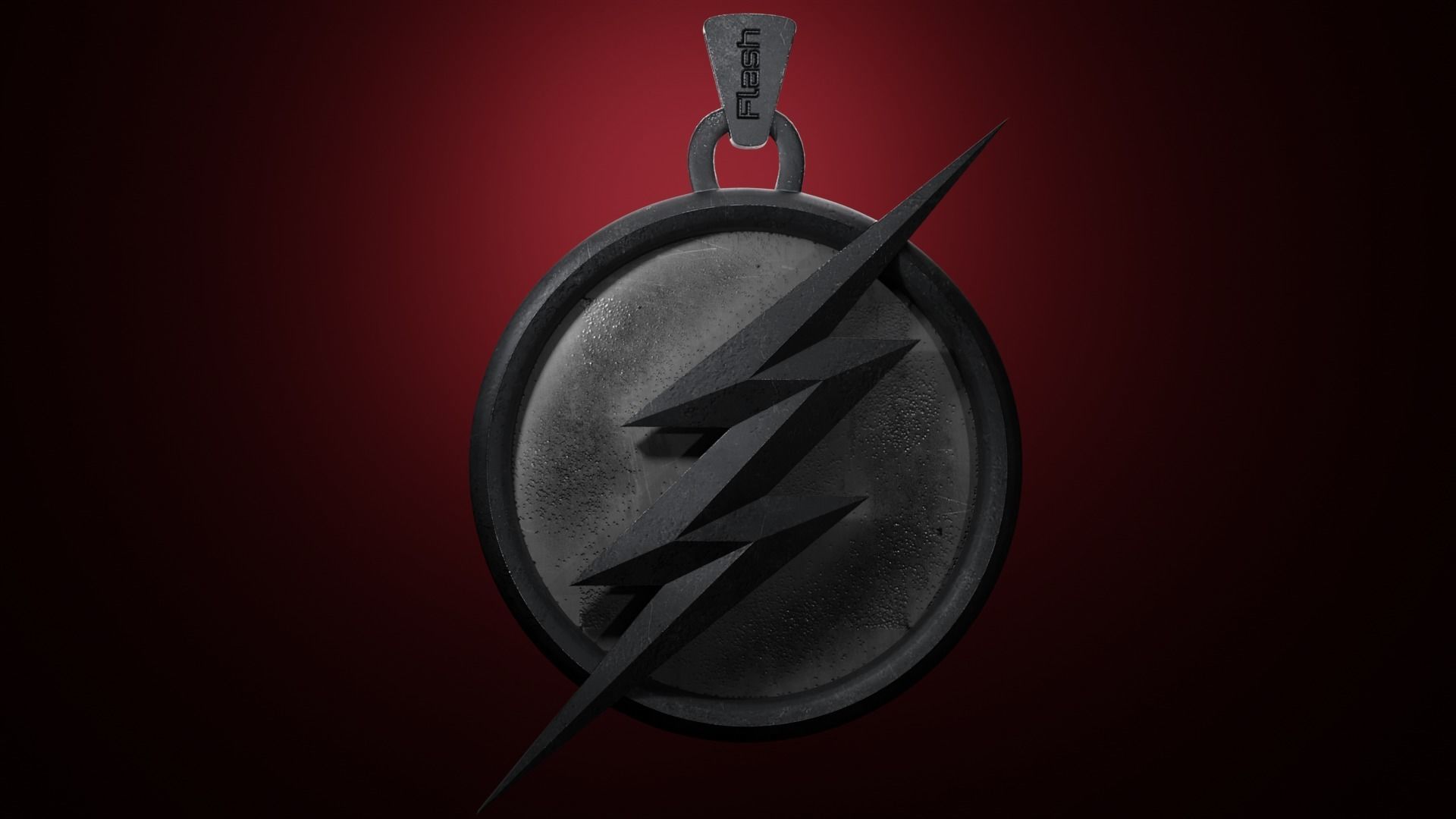 The flash logo for necklace or keychain OBJ STL FBX Formats 3D model ...