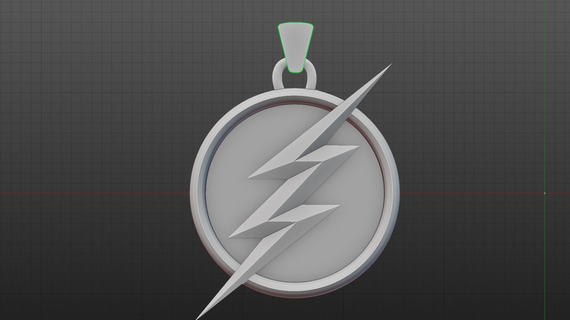The flash logo for necklace or keychain OBJ STL FBX Formats 3D model ...