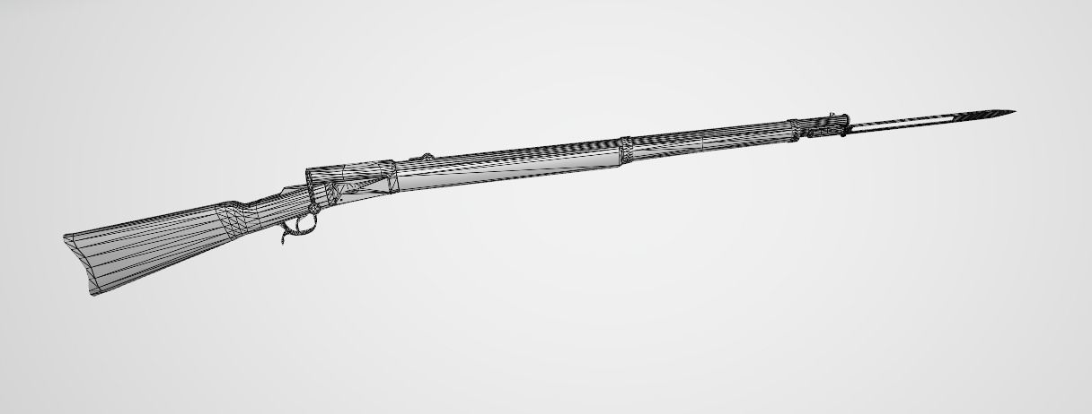 3D model First World War Ottoman Rifle VR / AR / low-poly | CGTrader
