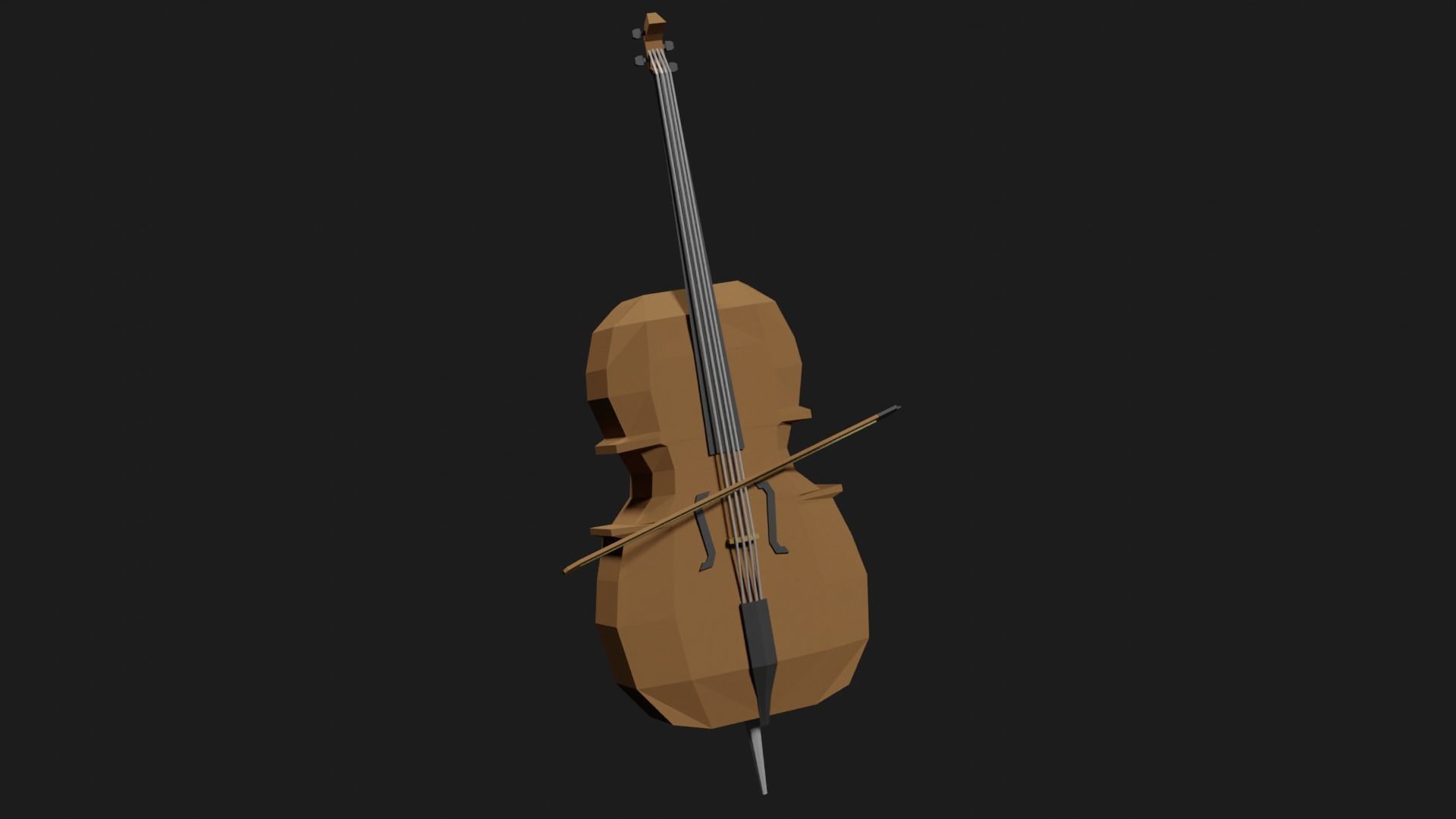 3D model Lowpoly Cello VR / AR / low-poly | CGTrader