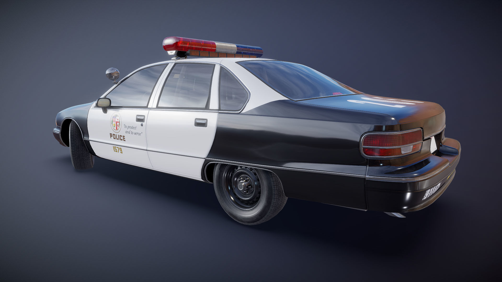 3D model 90s generic police car VR / AR / low-poly | CGTrader