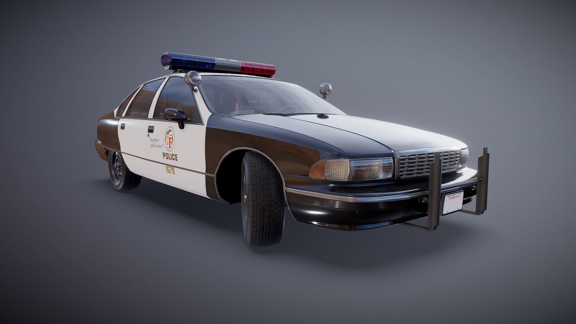 3D model 90s generic police car VR / AR / low-poly | CGTrader