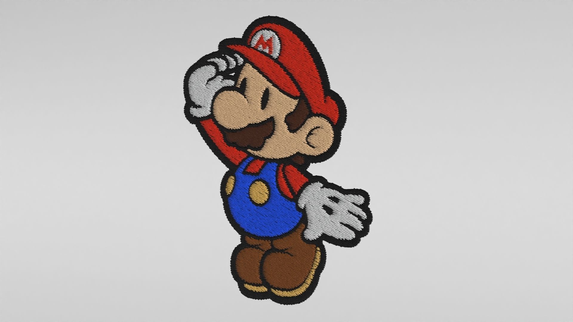 3D model Embroidered Patch Mario Bros VR / AR / low-poly | CGTrader
