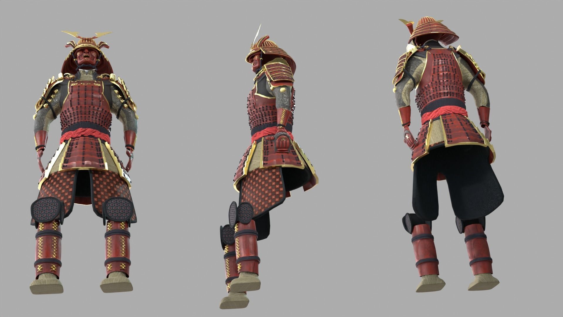 3D model Samurai Armor Game Ready PBR VR / AR / low-poly | CGTrader