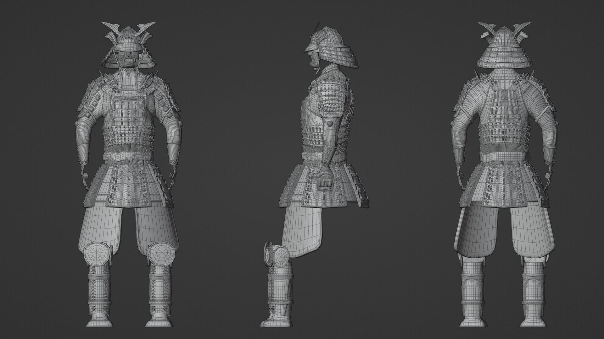 3D model Samurai Armor Game Ready PBR VR / AR / low-poly | CGTrader