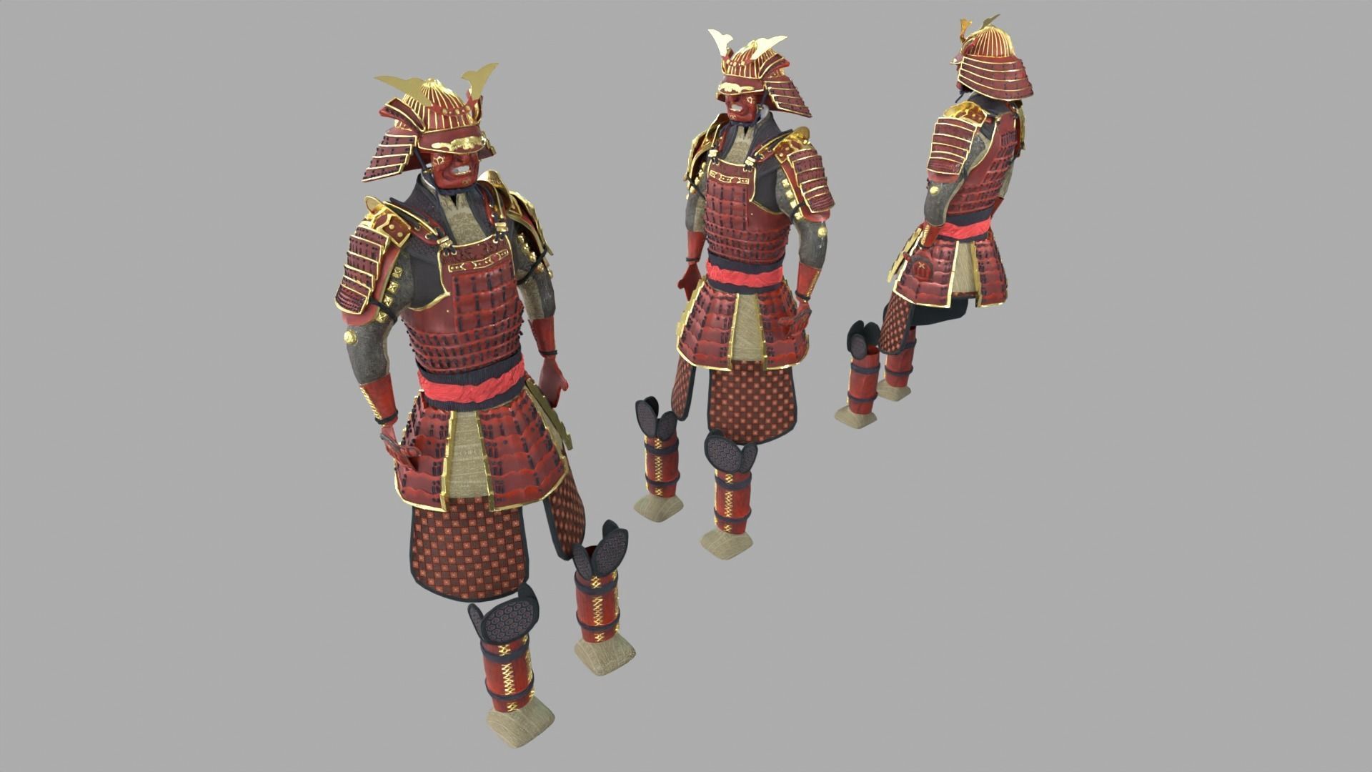 3D model Samurai Armor Game Ready PBR VR / AR / low-poly | CGTrader