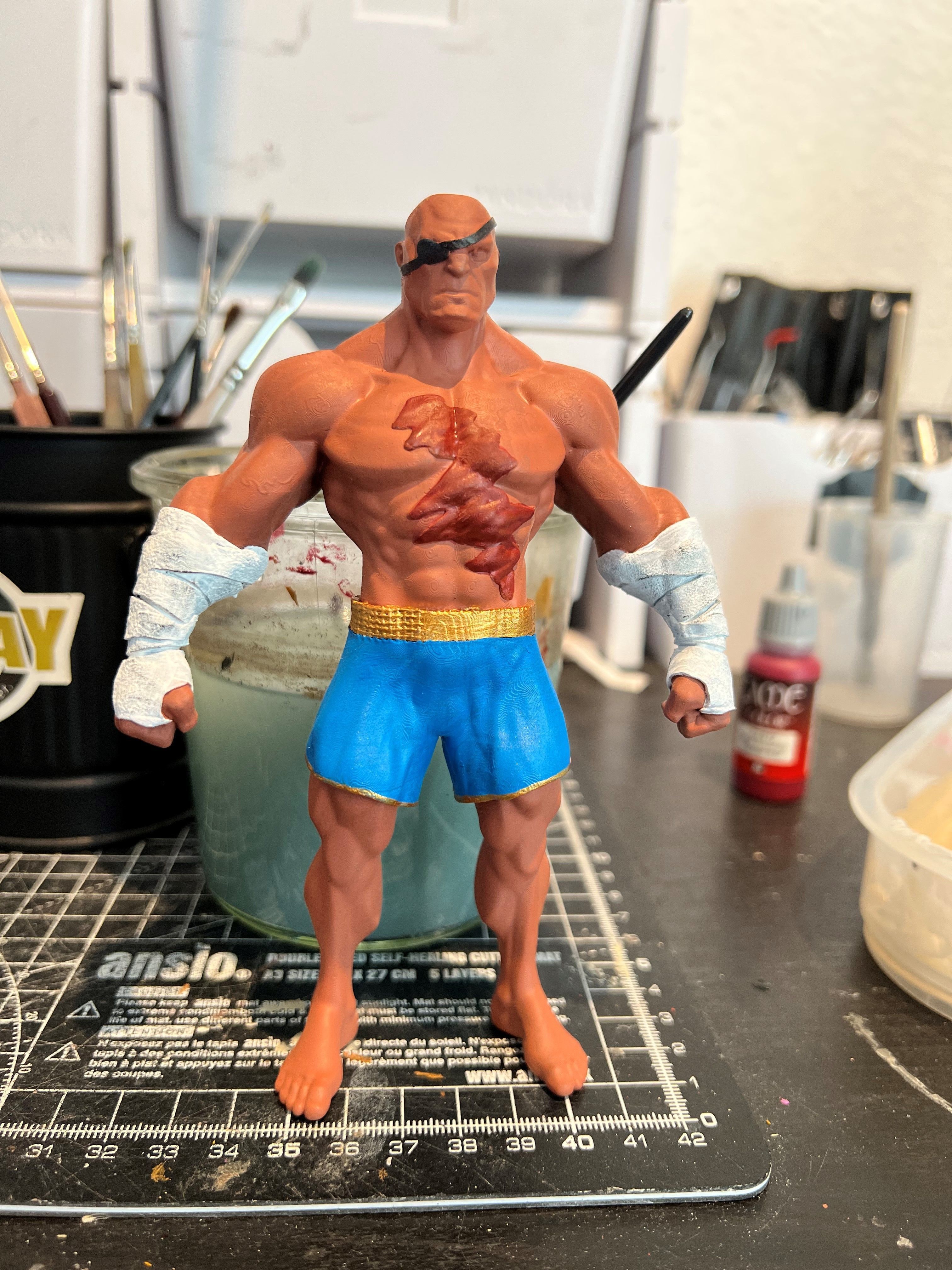 Sagat from Streetfighter 3D model 3D printable | CGTrader