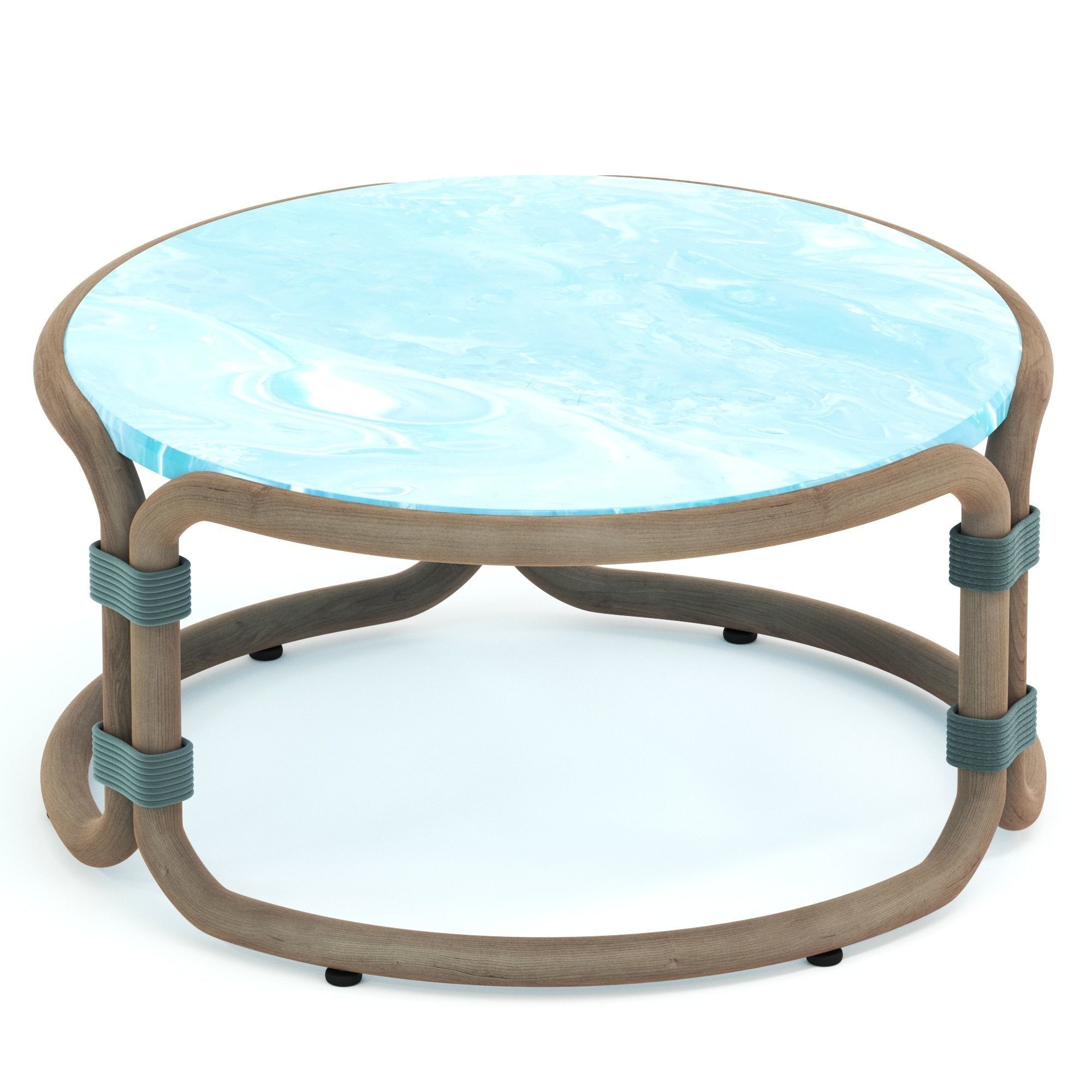 ROTIN Round coffee table Ethimo 3D model | CGTrader