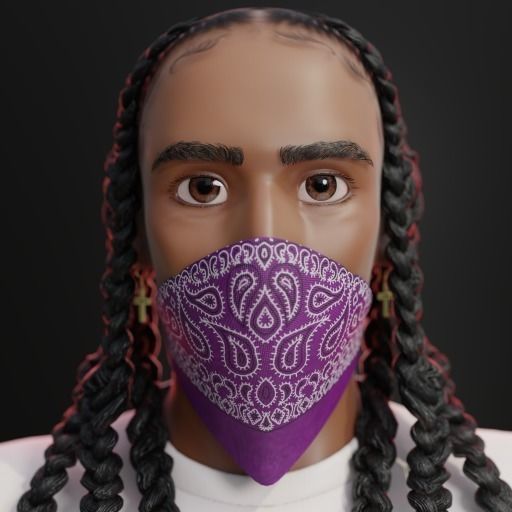 Ballas 3D model fortnite character free 3D model rigged | CGTrader