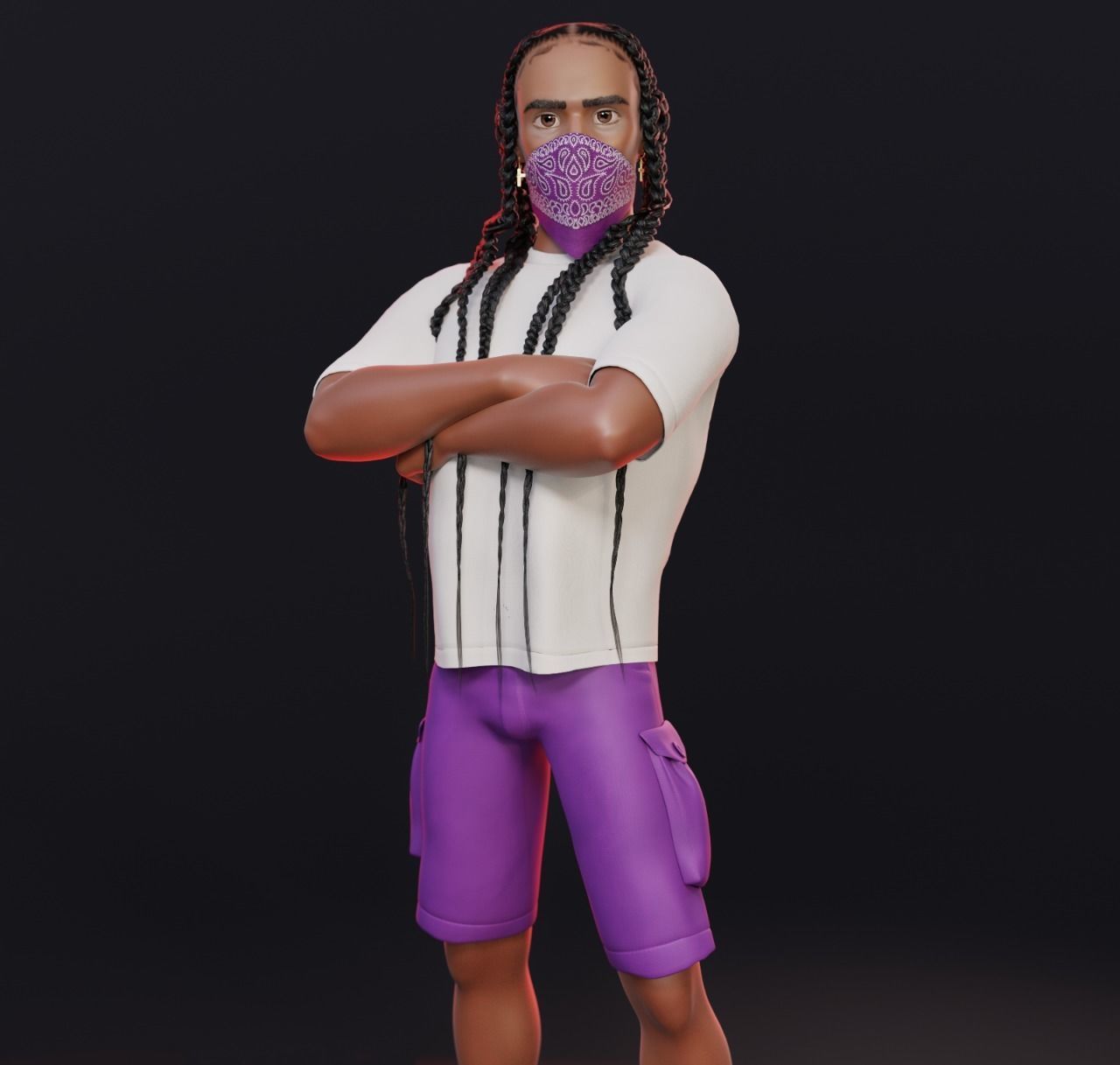 Ballas 3D model fortnite character free 3D model rigged | CGTrader