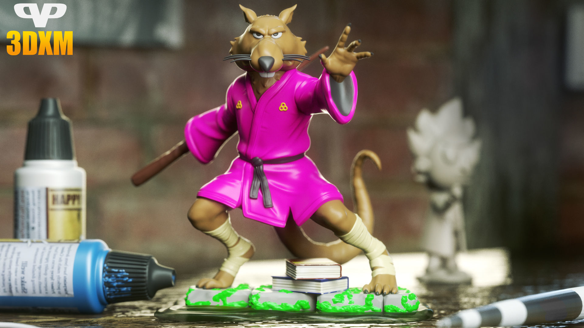 Splinter TMNT STL for 3D Printing ChibiSTL 3DXM 3D model 3D printable ...