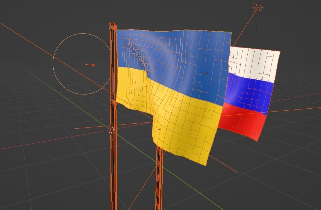 UKRAINE VS RUSSIA FLAG free VR / AR / low-poly 3D model animated | CGTrader