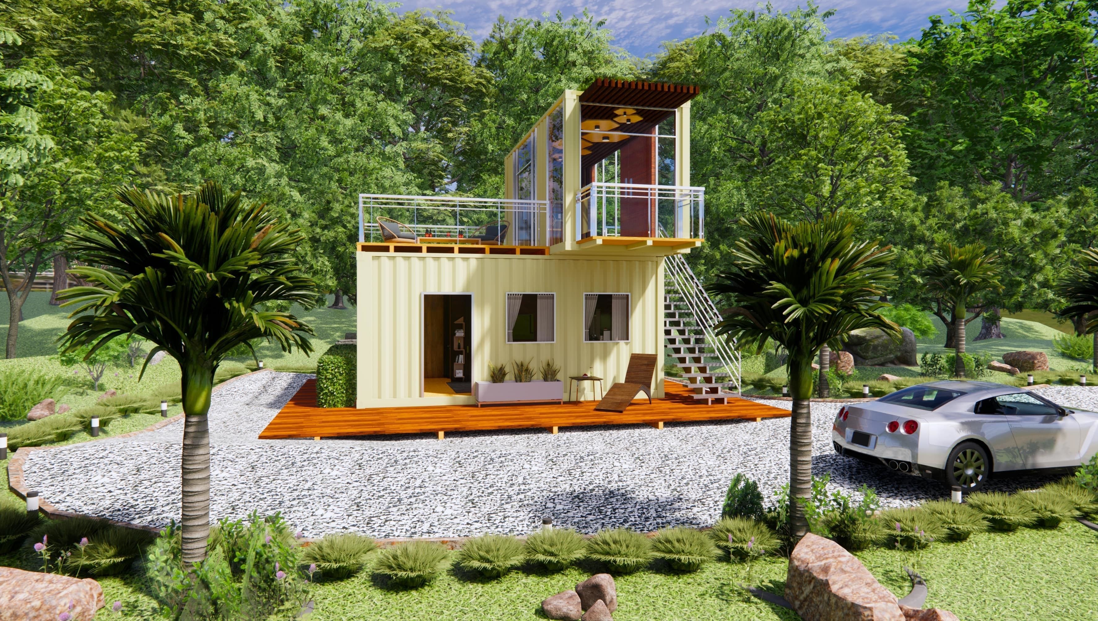 Shipping Container Home 3D model | CGTrader