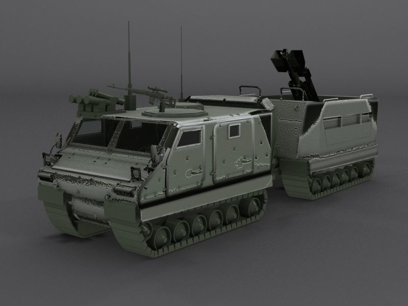 3D model Bronco ATTC Mortar Tracked Carrier VR / AR / low-poly | CGTrader