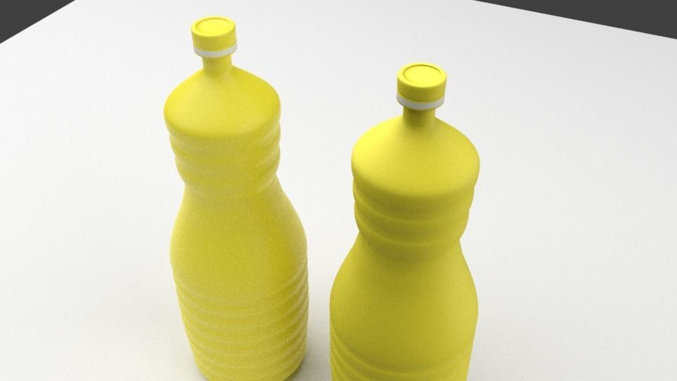 3D model Yellow Cooking oil bottle VR / AR / low-poly | CGTrader