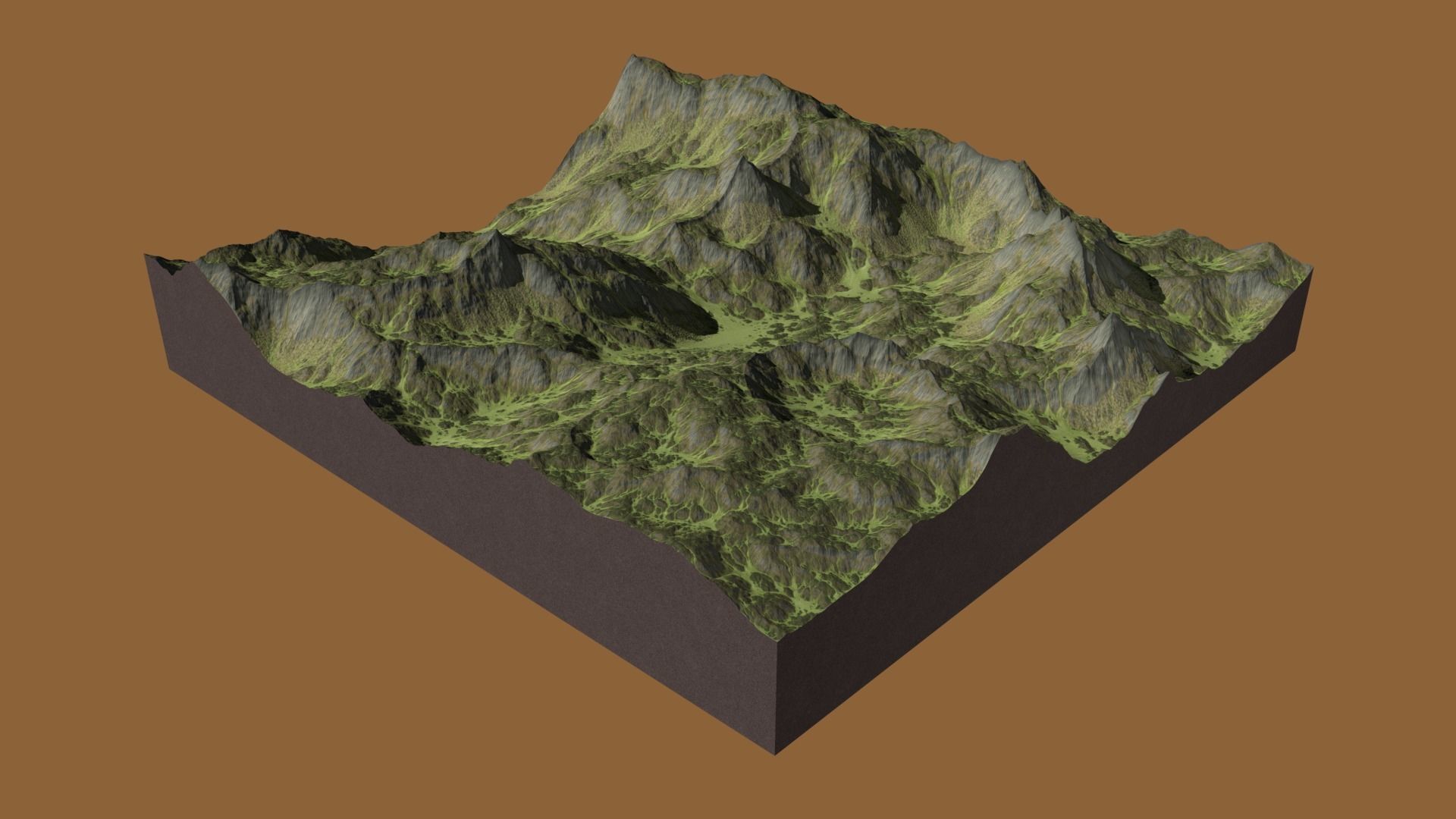 3D model Large Scale Terrain For Game - Low Poly - 8 Textures - 8K VR ...