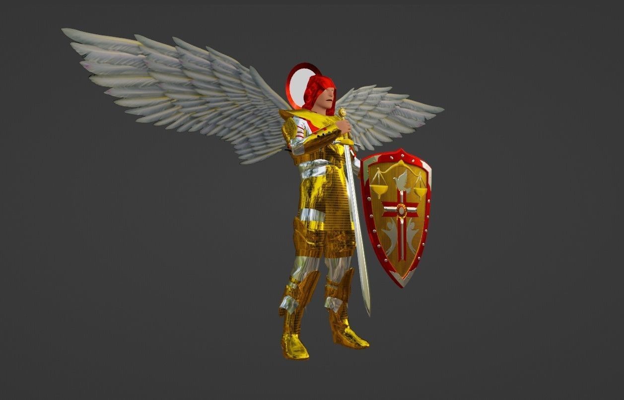 saint Michael 3D model rigged | CGTrader
