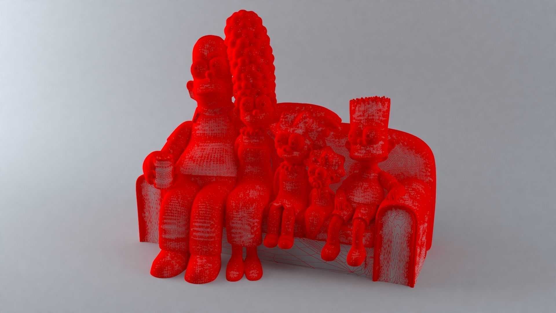 The Simpsons Family 3D model 3D printable | CGTrader