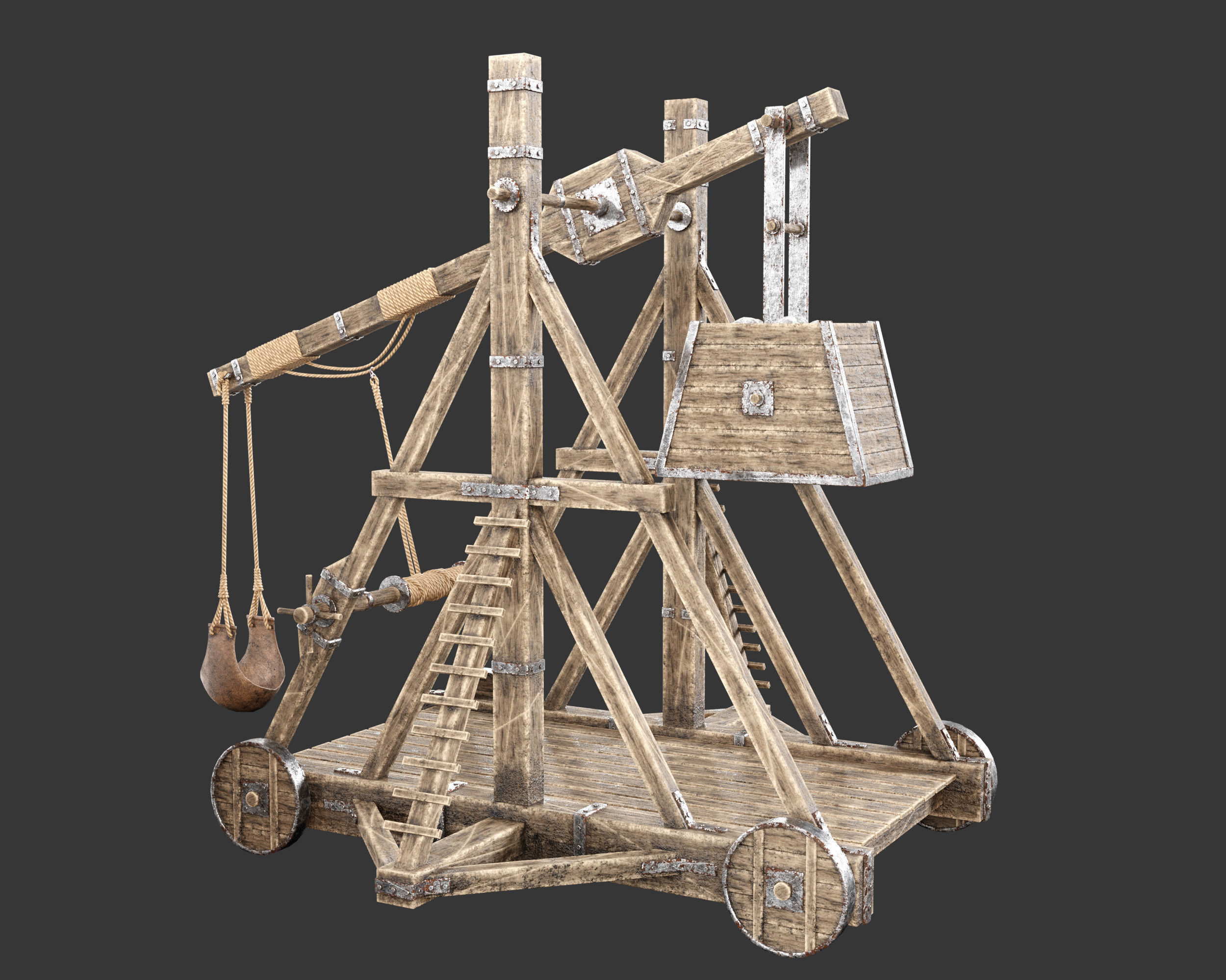 Medieval Collection Siege Engines VR / AR / low-poly | CGTrader