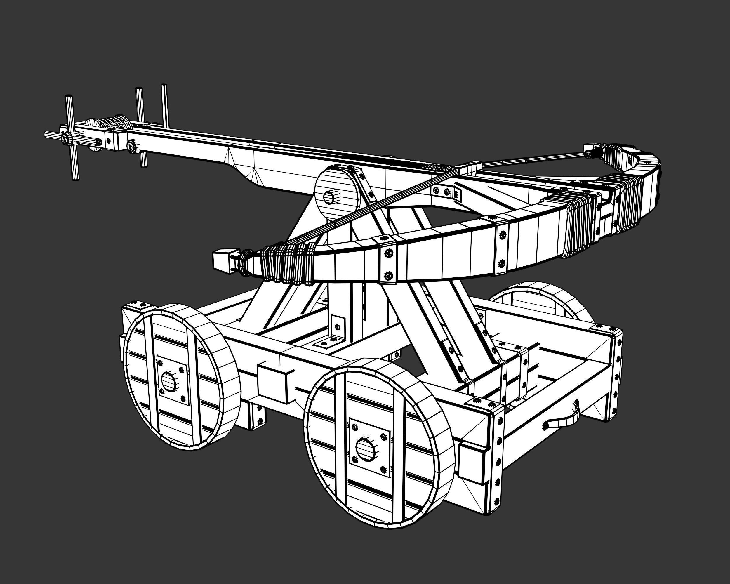 Medieval Collection Siege Engines VR / AR / low-poly | CGTrader