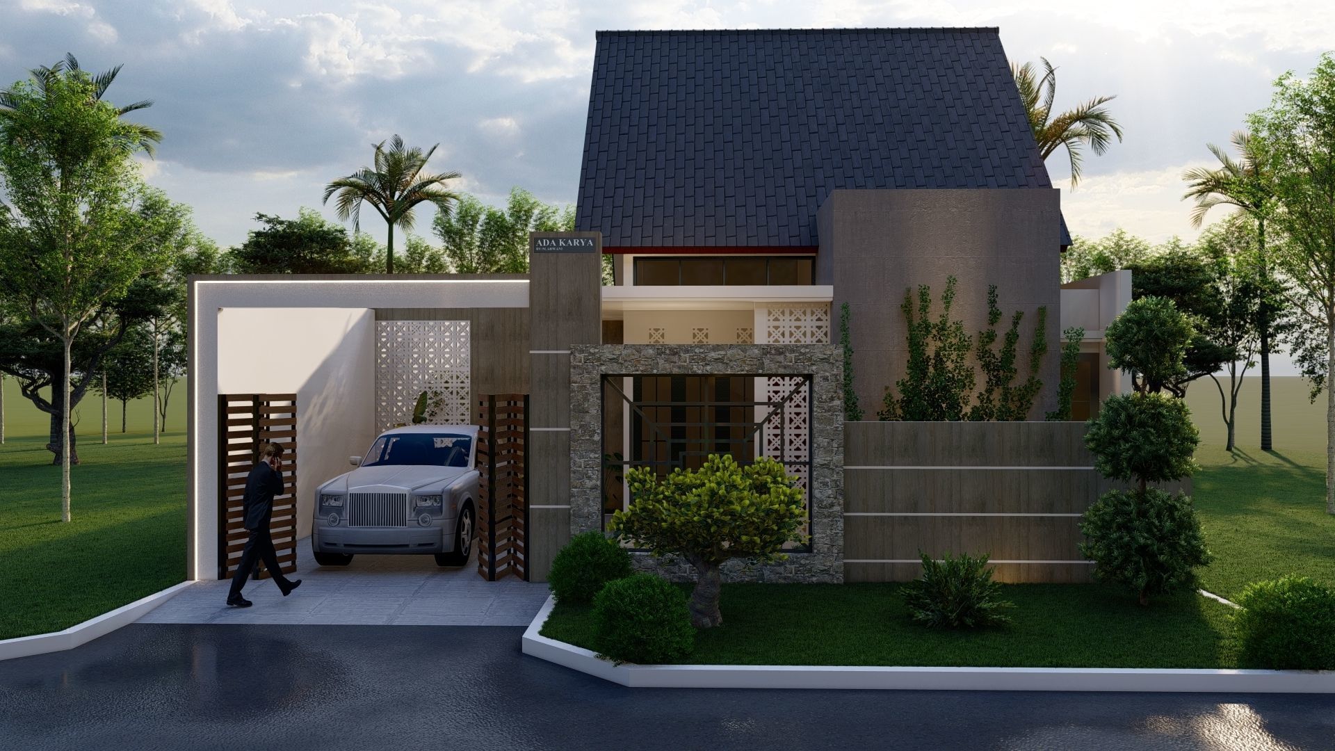 desain rumah 3d satu lantai 3D model animated | CGTrader