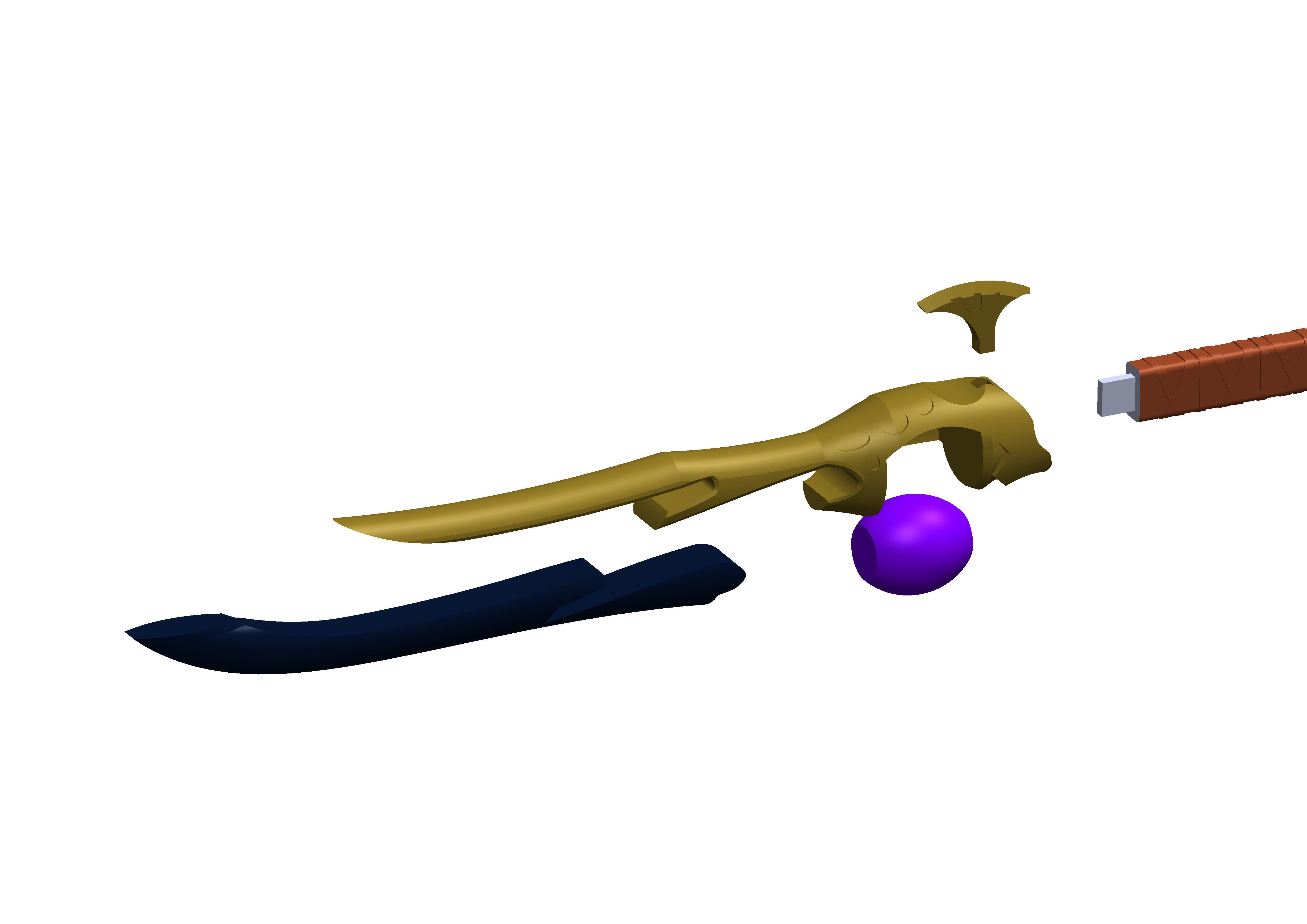 Ultraman Blazar Garadama Thunder Sword free 3D model 3D printable ...