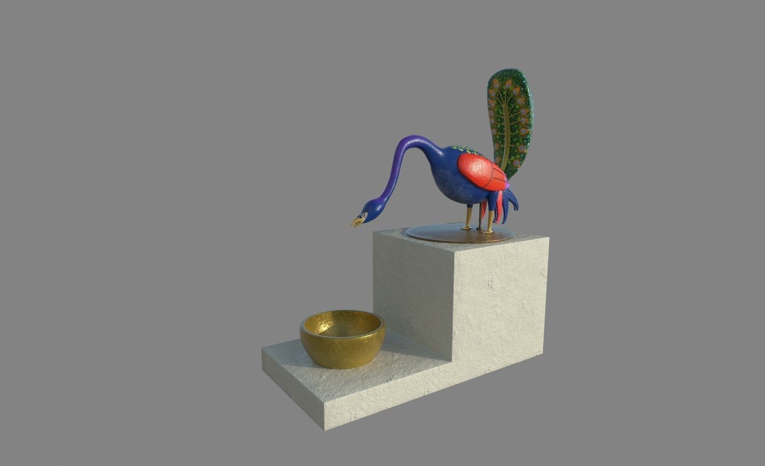 El Cezeri Peacock Robot 3D model | CGTrader