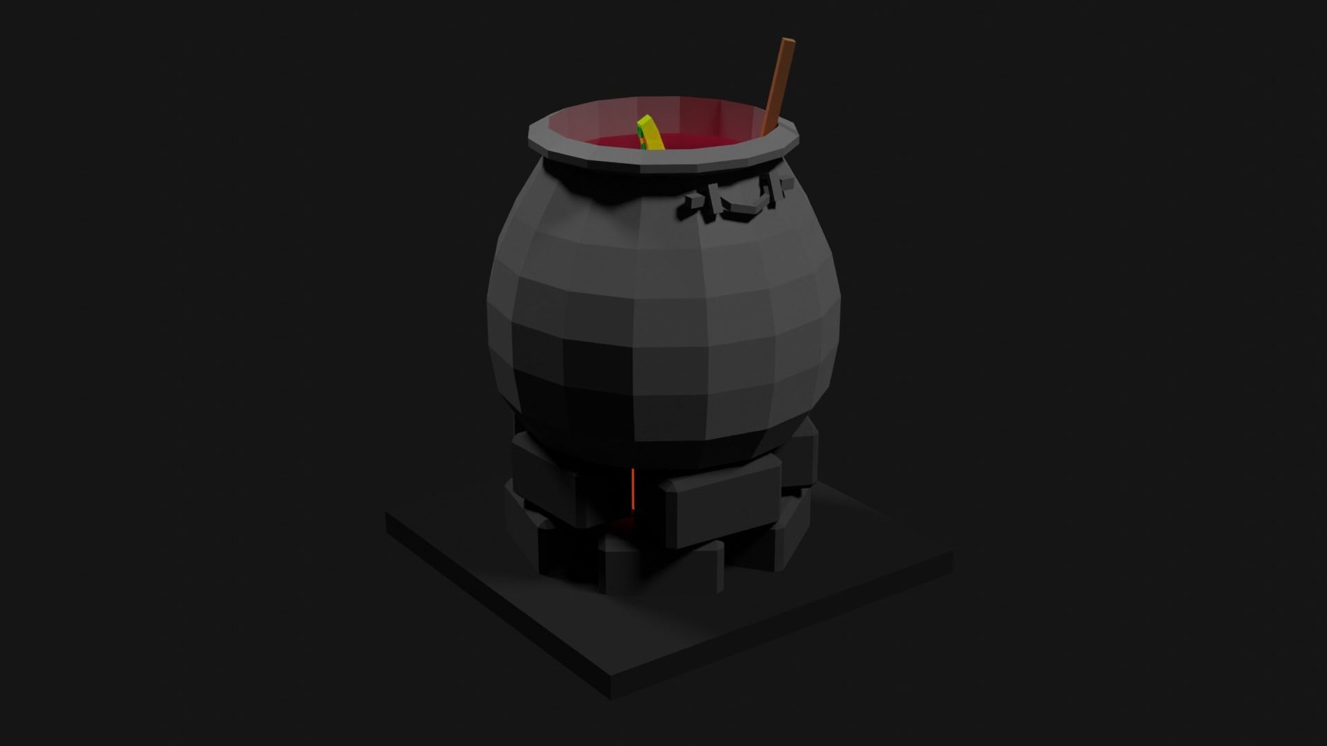 3D model Lowpoly Cauldron VR / AR / low-poly | CGTrader