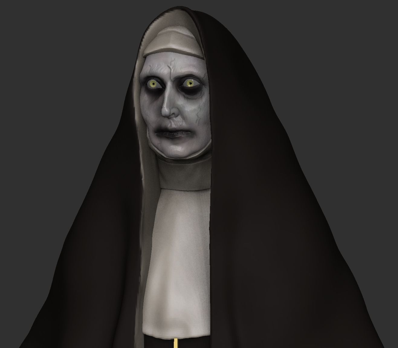 VALAK statue of nun wearing cloak 3D model 3D printable | CGTrader