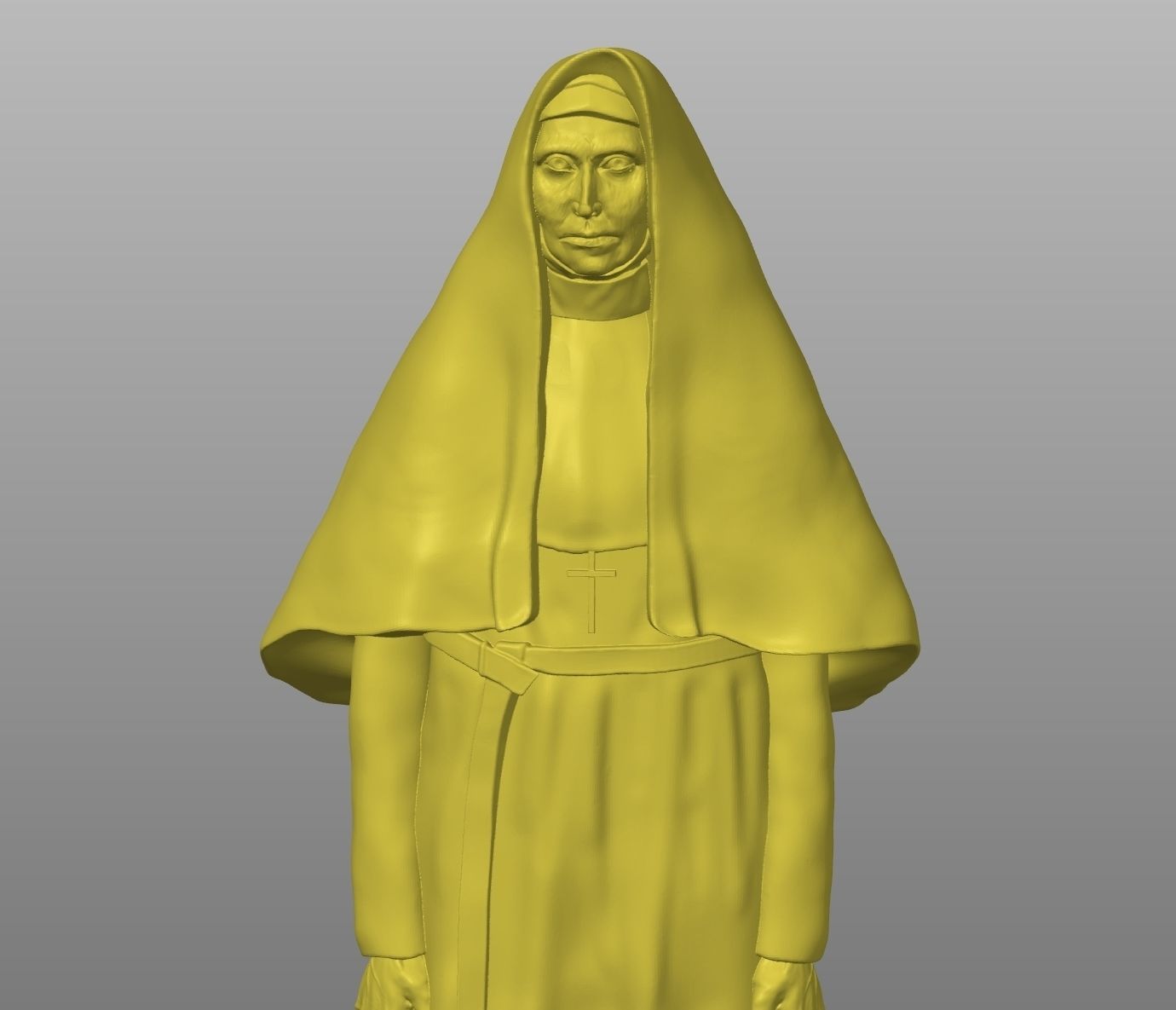 VALAK statue of nun wearing cloak 3D model 3D printable | CGTrader