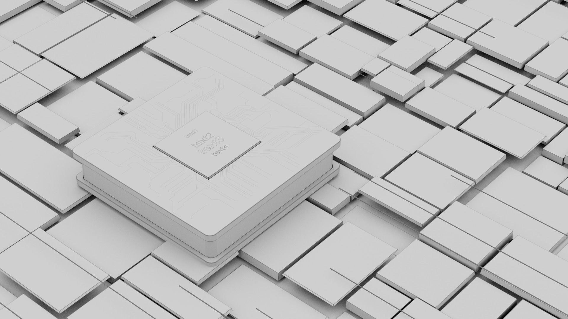 Sci-fi CPU scene 3D model | CGTrader