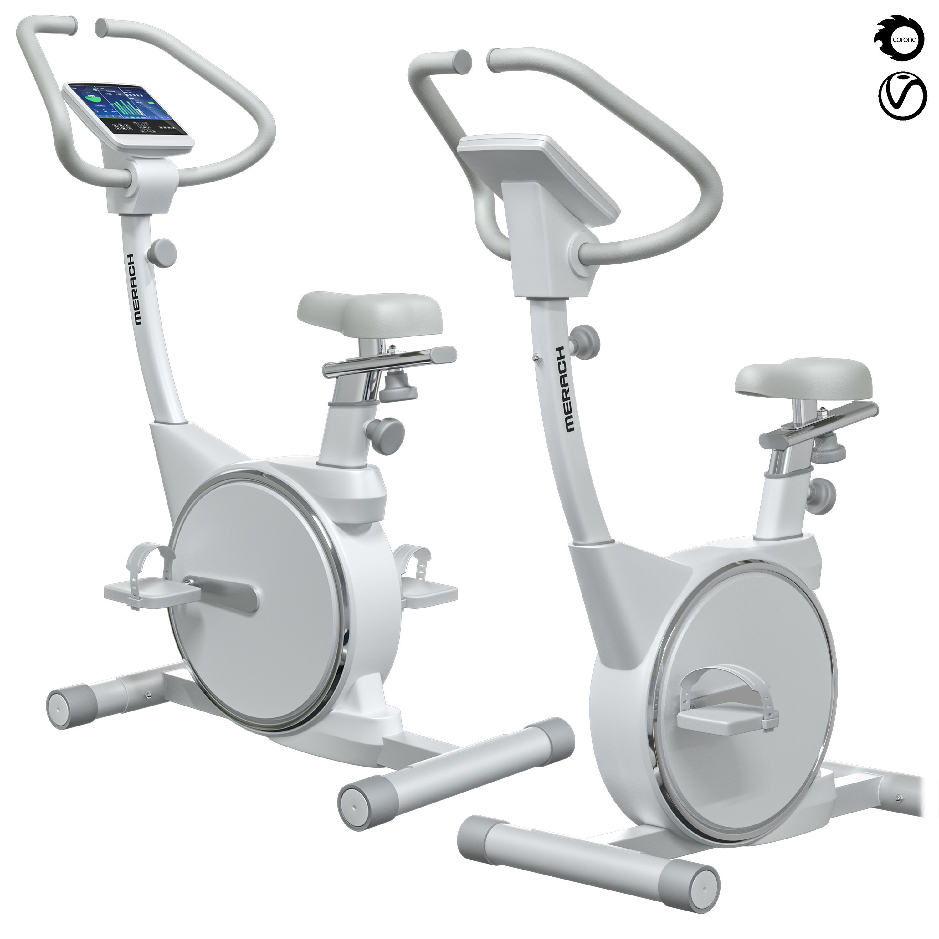 Xiaomi Merach Spinning Bike-white MR-636 exercise bike 3D model | CGTrader