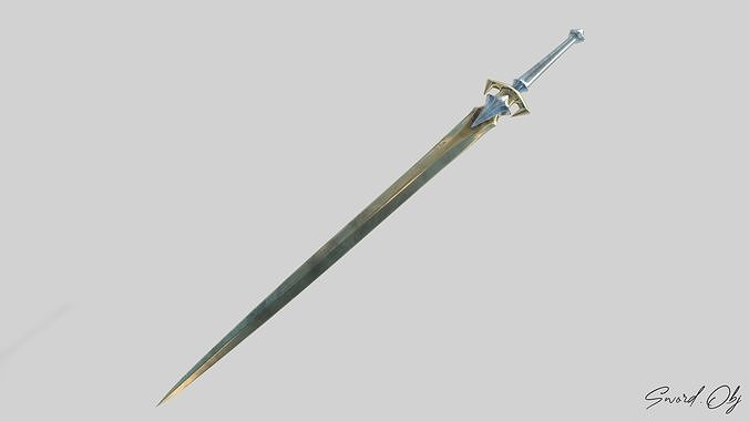 3D model Lowpoly Sword 3D Model No Reference Unique VR / AR / low-poly ...