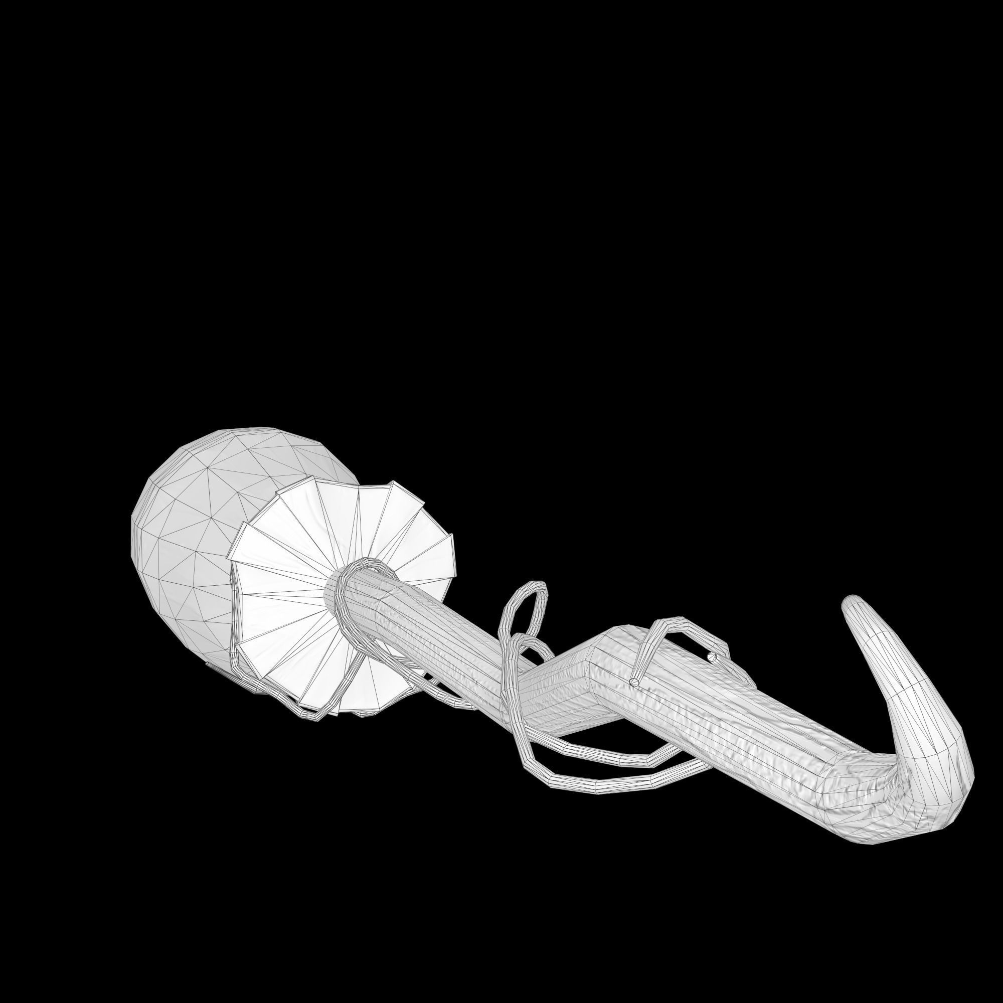 3D model A low-poly 3D model of a stylized broom Low-poly 3D model VR ...