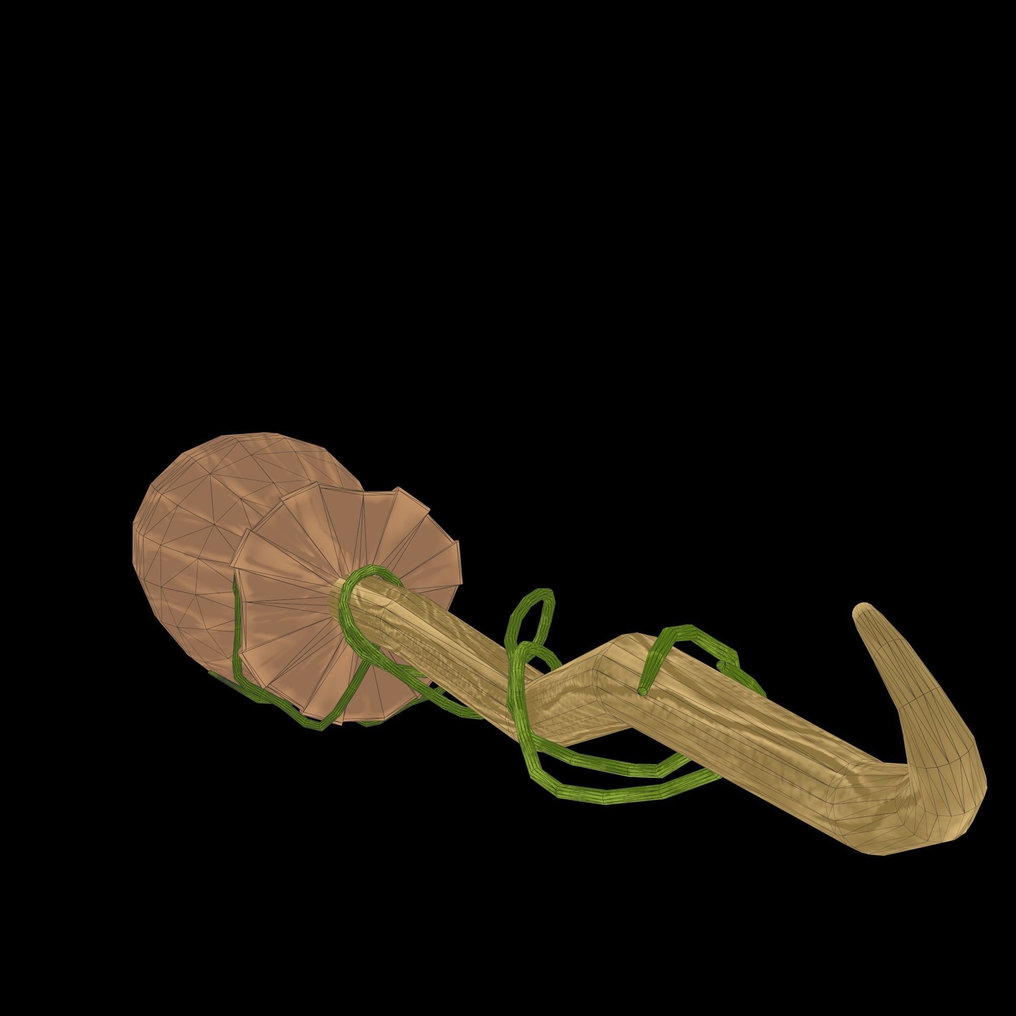 3D model A low-poly 3D model of a stylized broom Low-poly 3D model VR ...