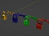 Color coordinated keys 3D model | CGTrader