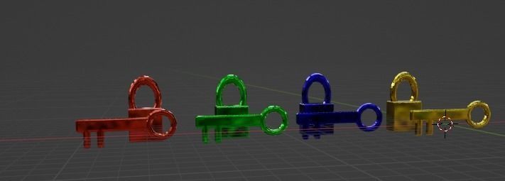 Color coordinated keys 3D model | CGTrader