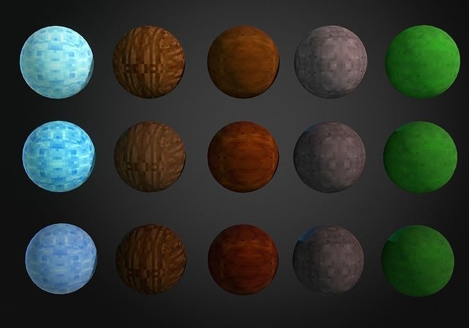 Texture 15 nature pixels textures for games pack VR / AR / low-poly ...