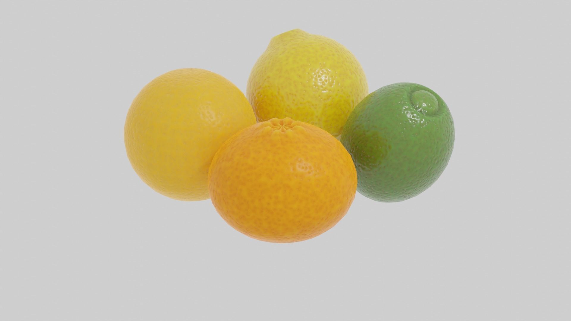 Citrus fruit - Lemon orange free 3D model | CGTrader