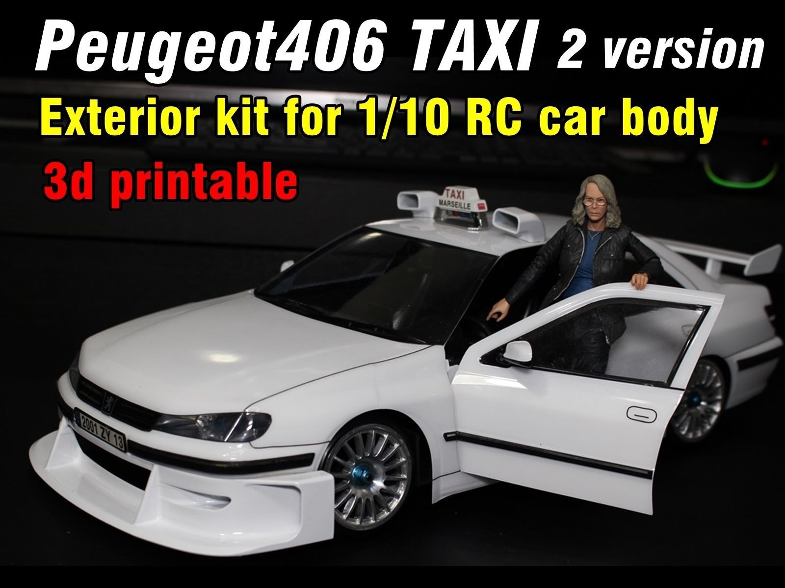 Peugeot406 TAXI exterior kit 3D model | CGTrader