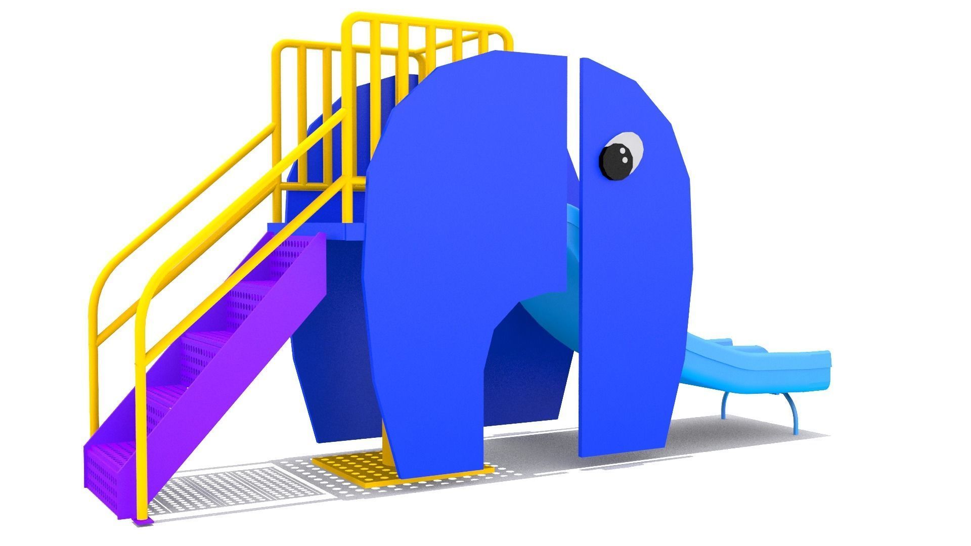 Elephant Playground Slide free VR / AR / low-poly 3D model | CGTrader