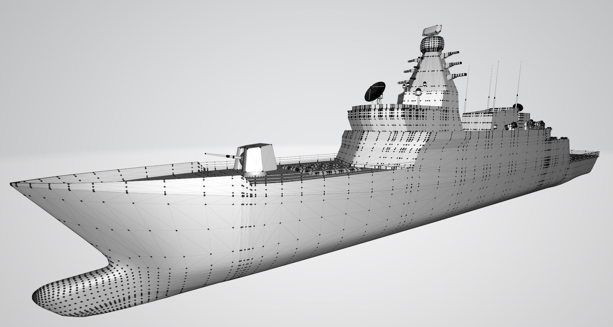 TF2000 DESTROYER OF TURKISH NAVAL SHIP 3D model | CGTrader