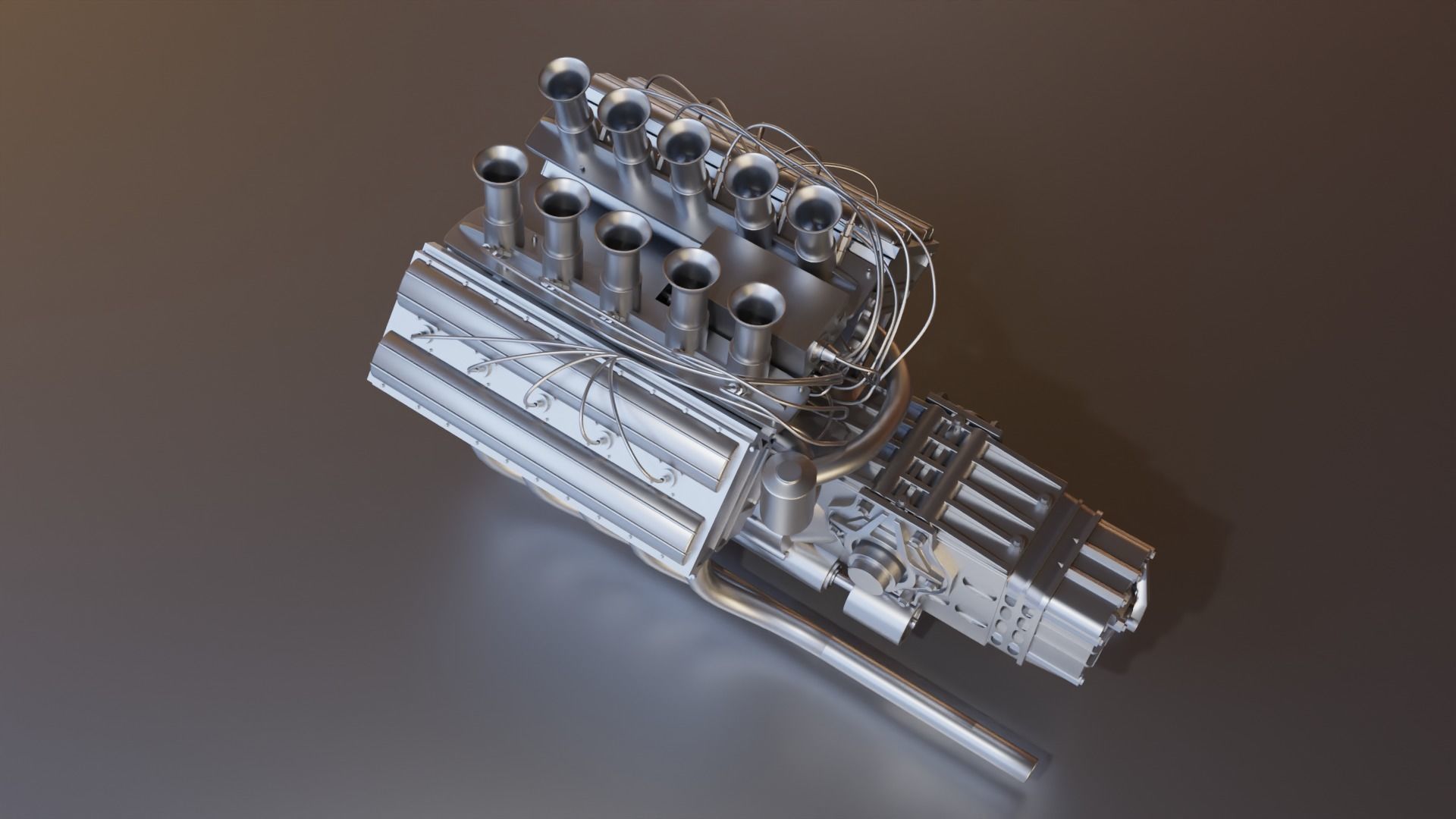 V10 car engine 3D model 3D model | CGTrader