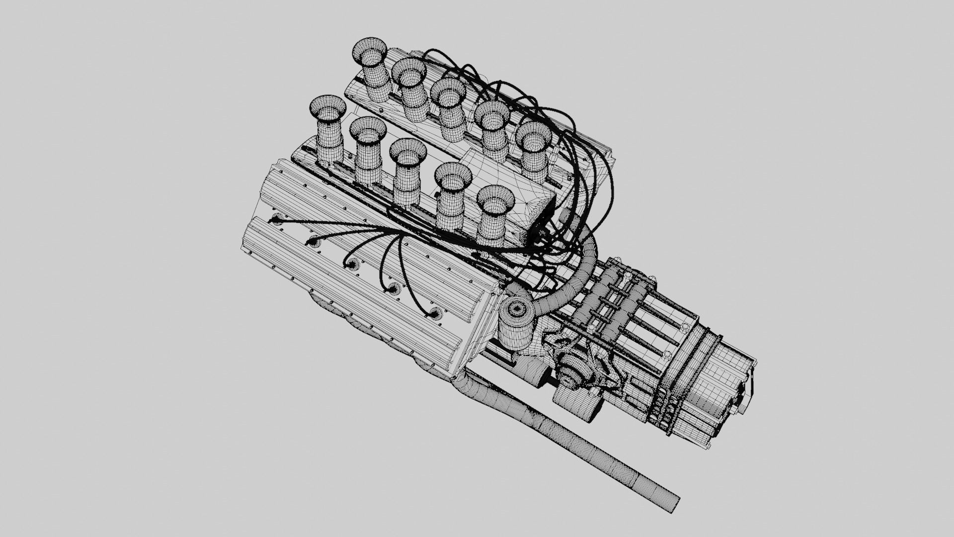 V10 car engine 3D model 3D model | CGTrader