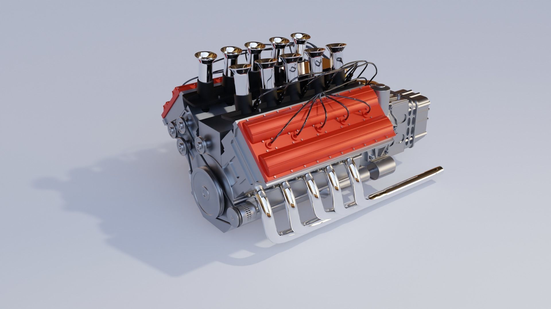 V10 car engine 3D model 3D model | CGTrader