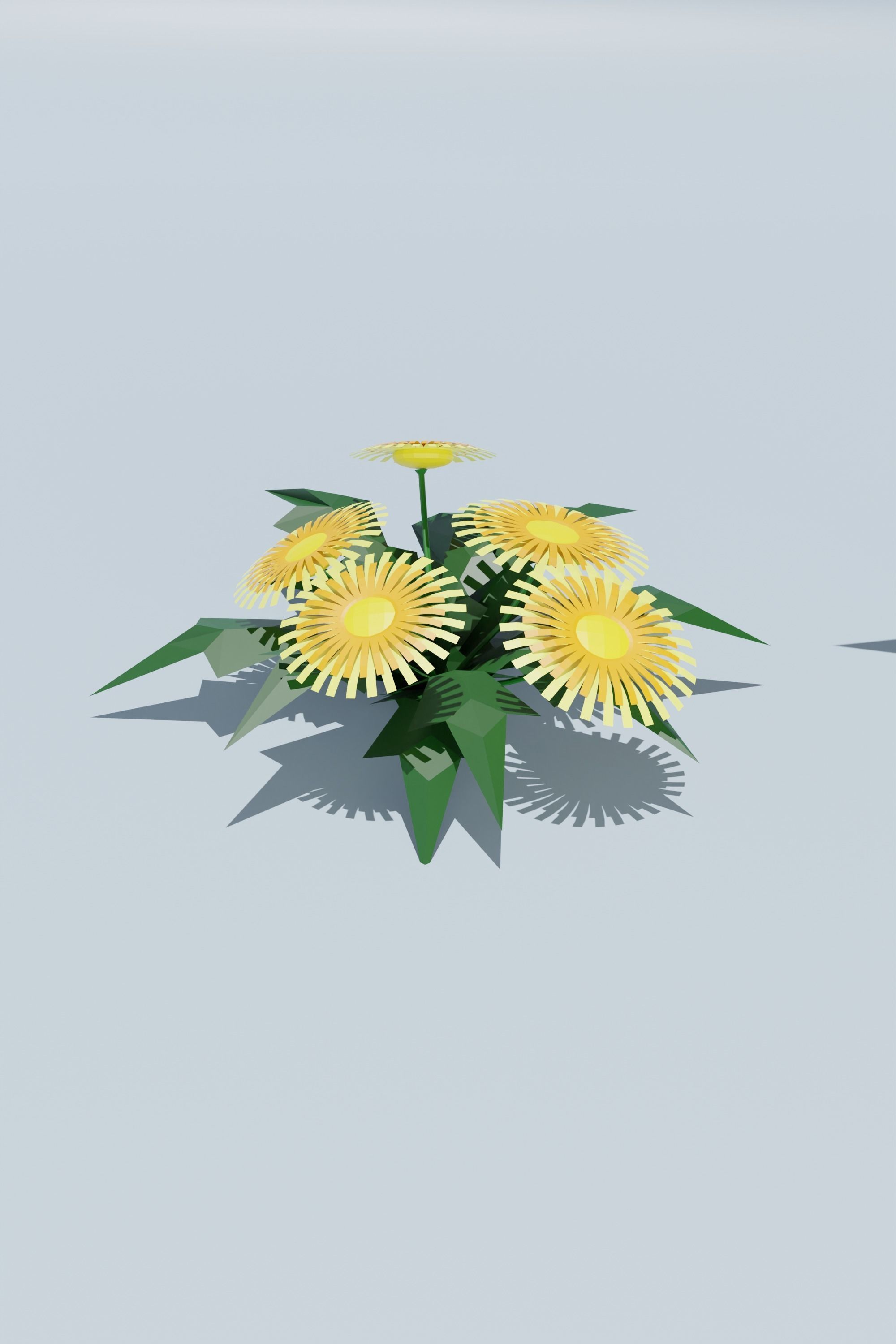 3D model 4 low poly Flowers Plant Low-poly VR / AR / low-poly | CGTrader