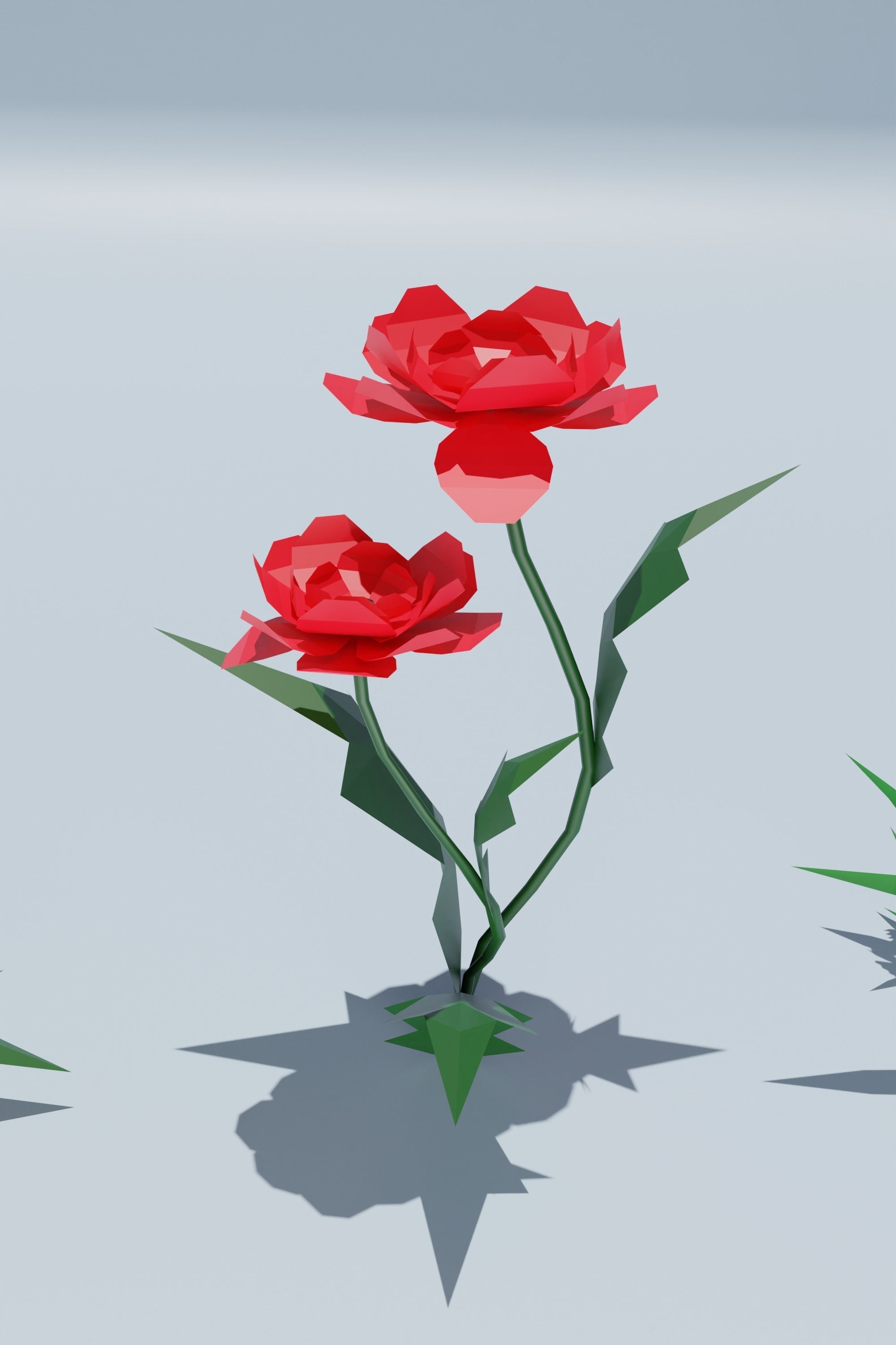 3D model 4 low poly Flowers Plant Low-poly VR / AR / low-poly | CGTrader