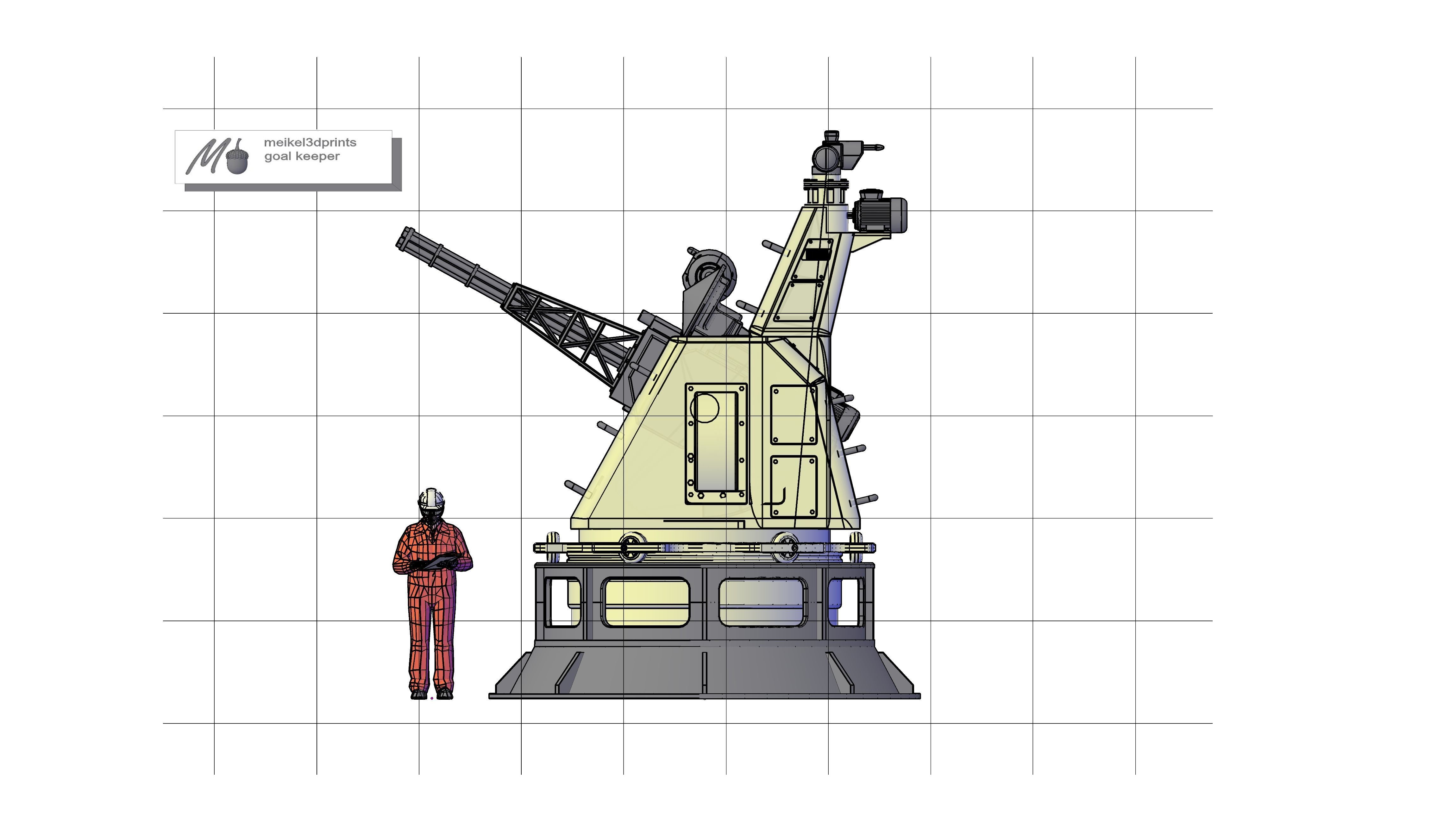 Goalkeeper Naval Close In Weapon System 3D model 3D printable | CGTrader